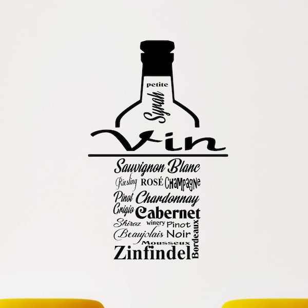 Wine Wall Decal - Etsy