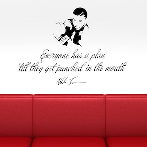 Mike Tyson Decal, Motivational Quote Decor, Boxing Wall Vinyl Decal ...