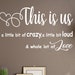 This is Us Wall Decal Family Wall Sticker This is Us Crazy - Etsy