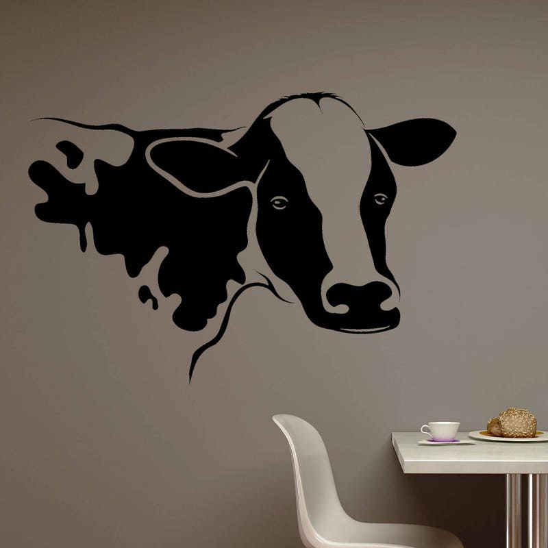 Cow Head Decal - Etsy