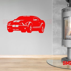 2007 Mustang Shelby GT 500 Wall Decal, Cobra Office Wall Decor, Mustang ...