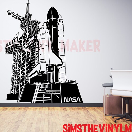 Nasa Astronaut Wall Decal Full Colour Spaceman Wall Sticker | Etsy