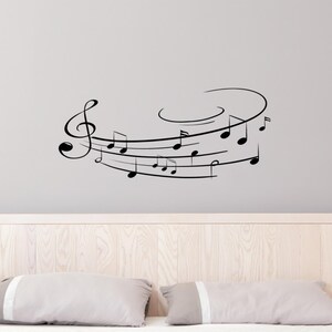 Music Staff Decal, Music Staff Decor, Music Notes Decal Notes Décor ...