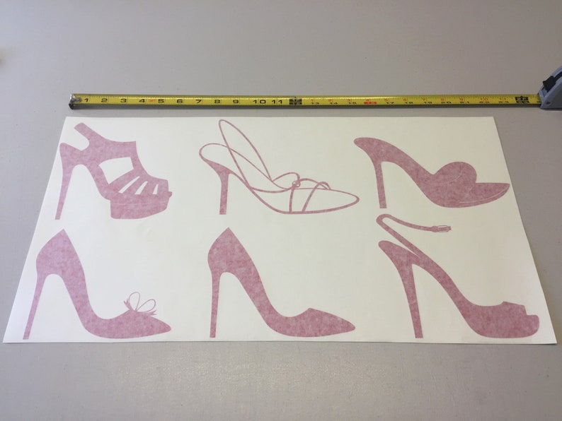Woman Shoes Decals, Bundle of 6 High Heels Decals, High Heels Vinyl ...