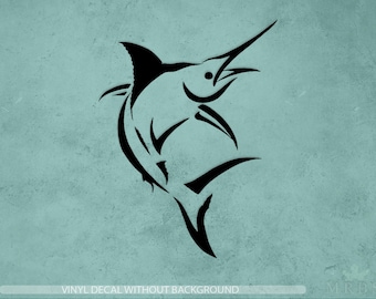 Blue Marlin Decal | Etsy