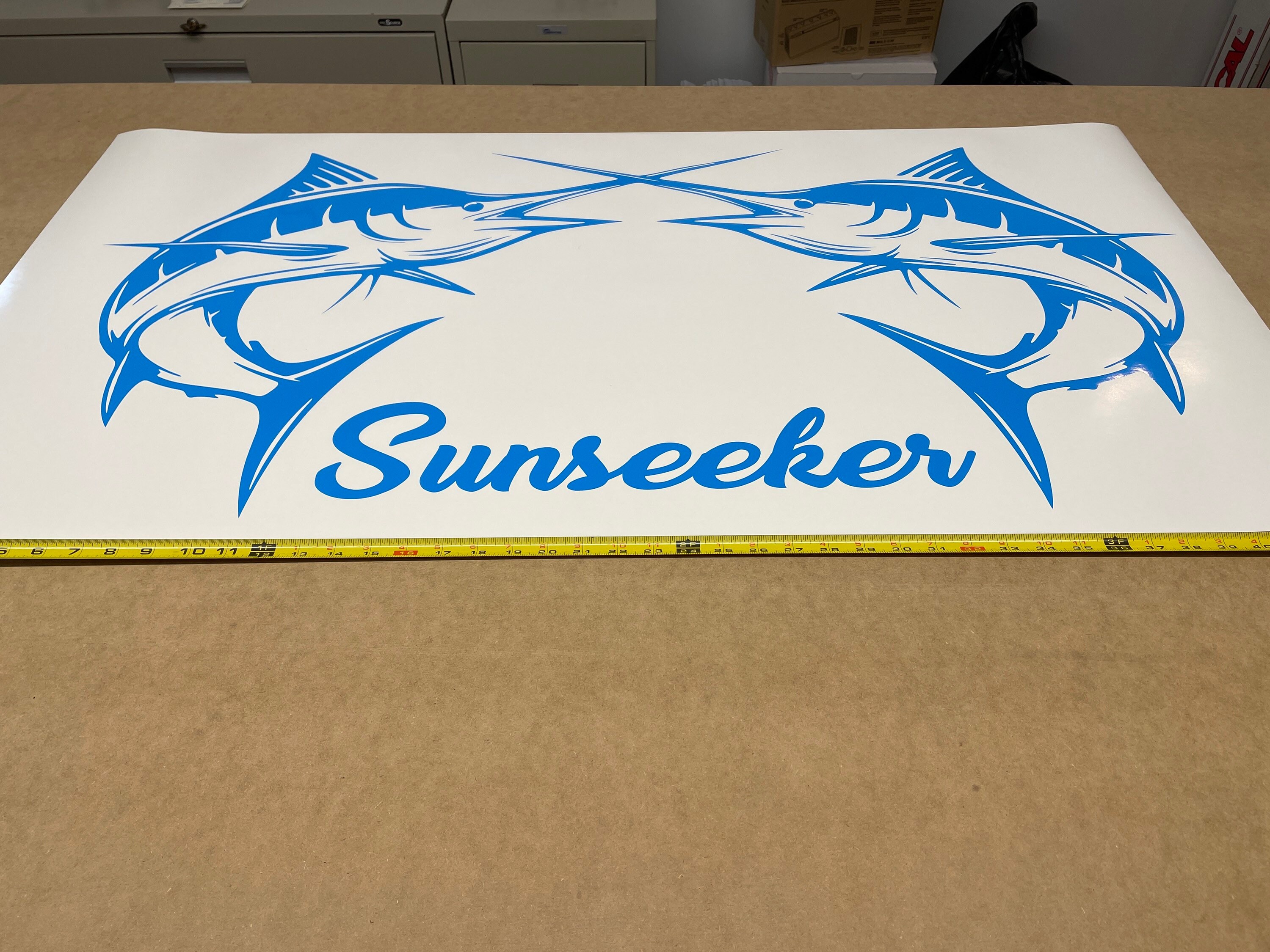 Custom Text Marlin Decal Blue Marlin Personalized Decals | Etsy