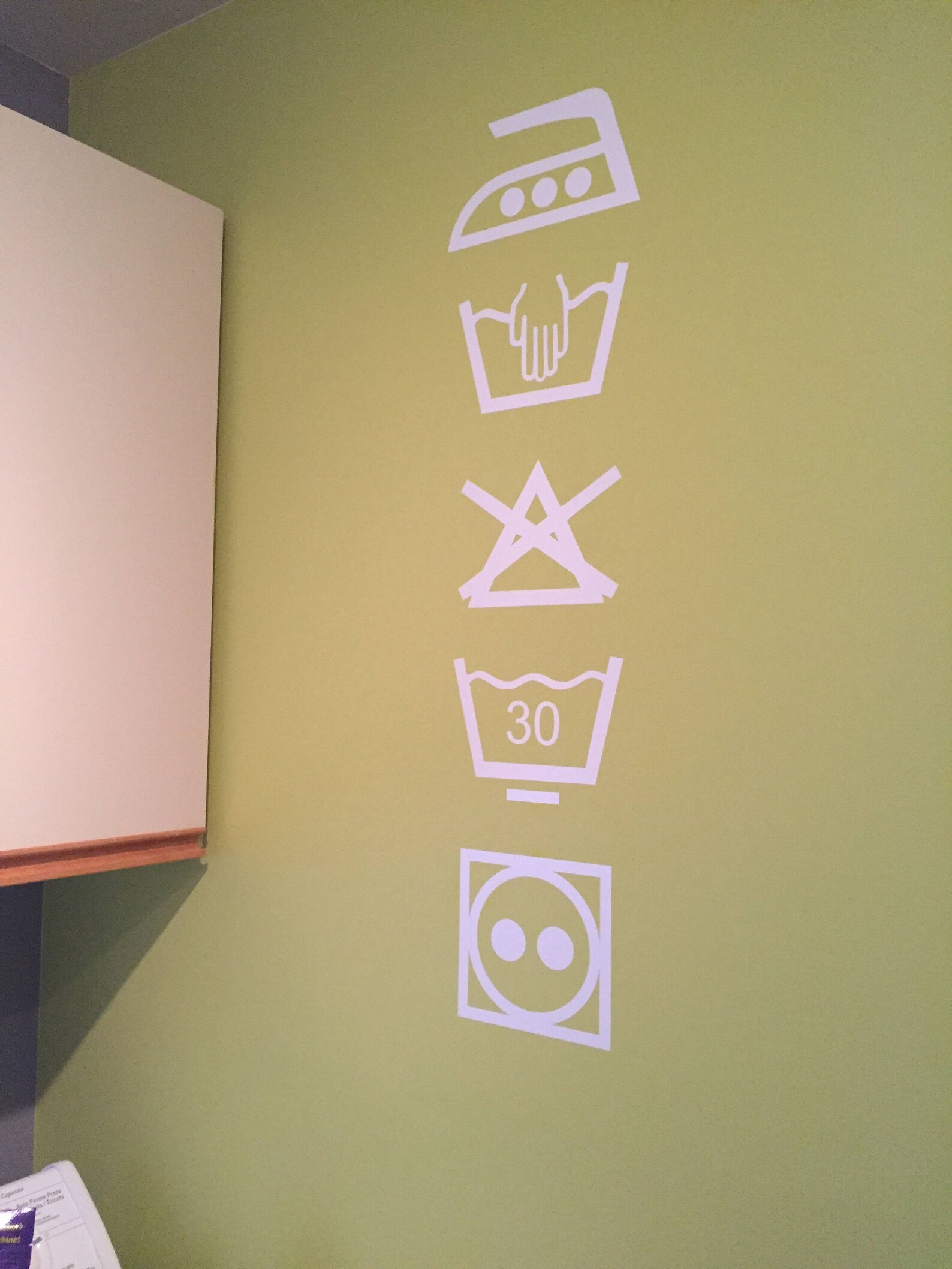 Laundry Tags Wall Decals, Set of 5 Laundry Tag Stickers, Choose 5 ...