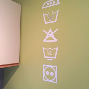 Laundry Tags Wall Decals, Set of 5 Laundry Tag Stickers, Choose 5 ...