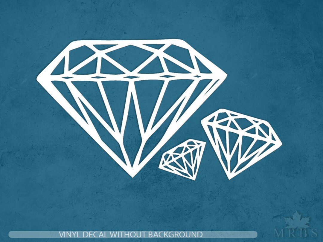 Diamonds Decals, Girl's Best Friend Decals, Jewelry Decals, 3 Diamonds ...