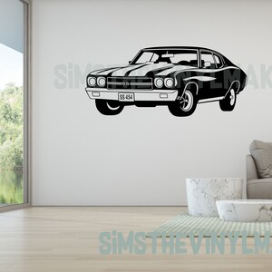 Chevelle SS Decal, Large Muscle Car Decal, 1970 Chevelle Sticker ...