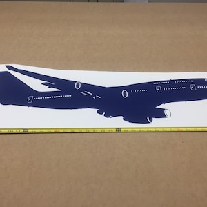 Boeing 747 Airplane Decal, Boeing 747 Vinyl Sticker, Airplane Wall ...