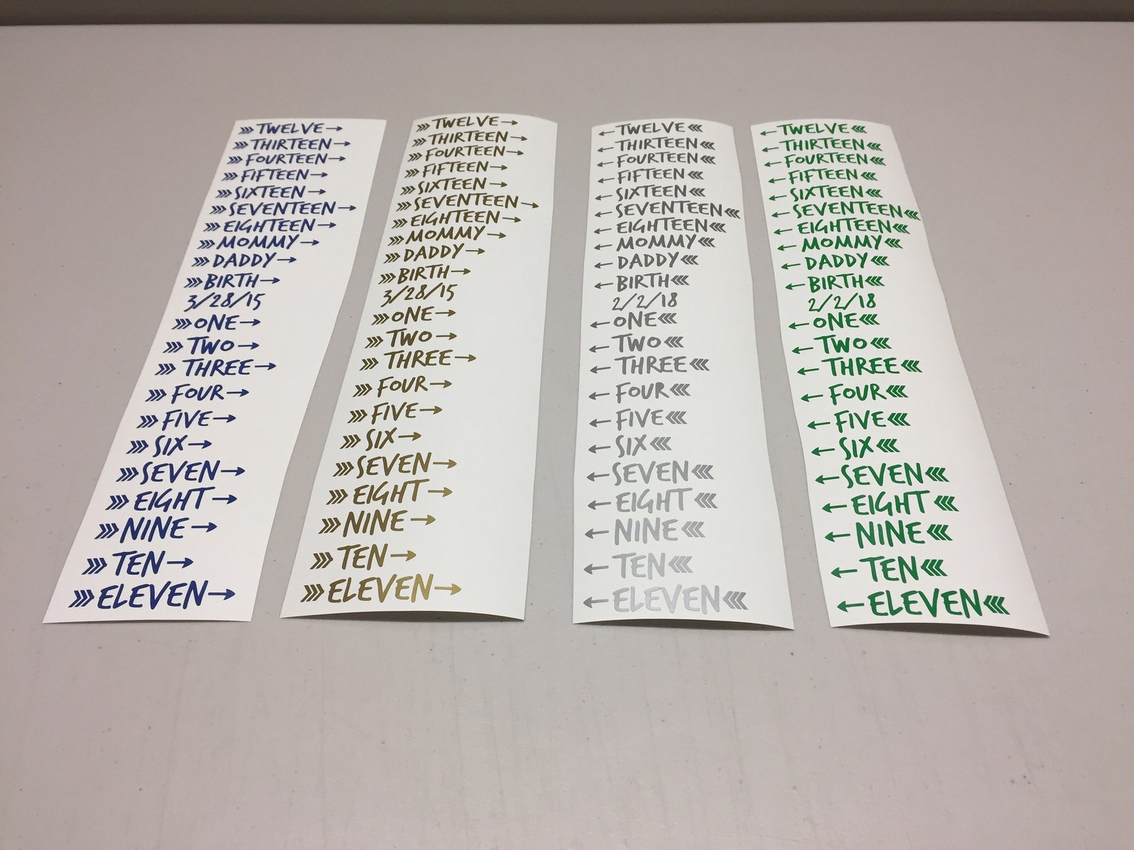 Growth Chart Height Markers Decals 21 Height Markers | Etsy