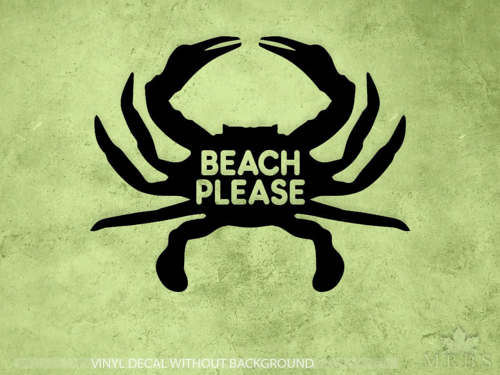 Beach Please Decal Beach Decal Hawaiian Decal Beach | Etsy