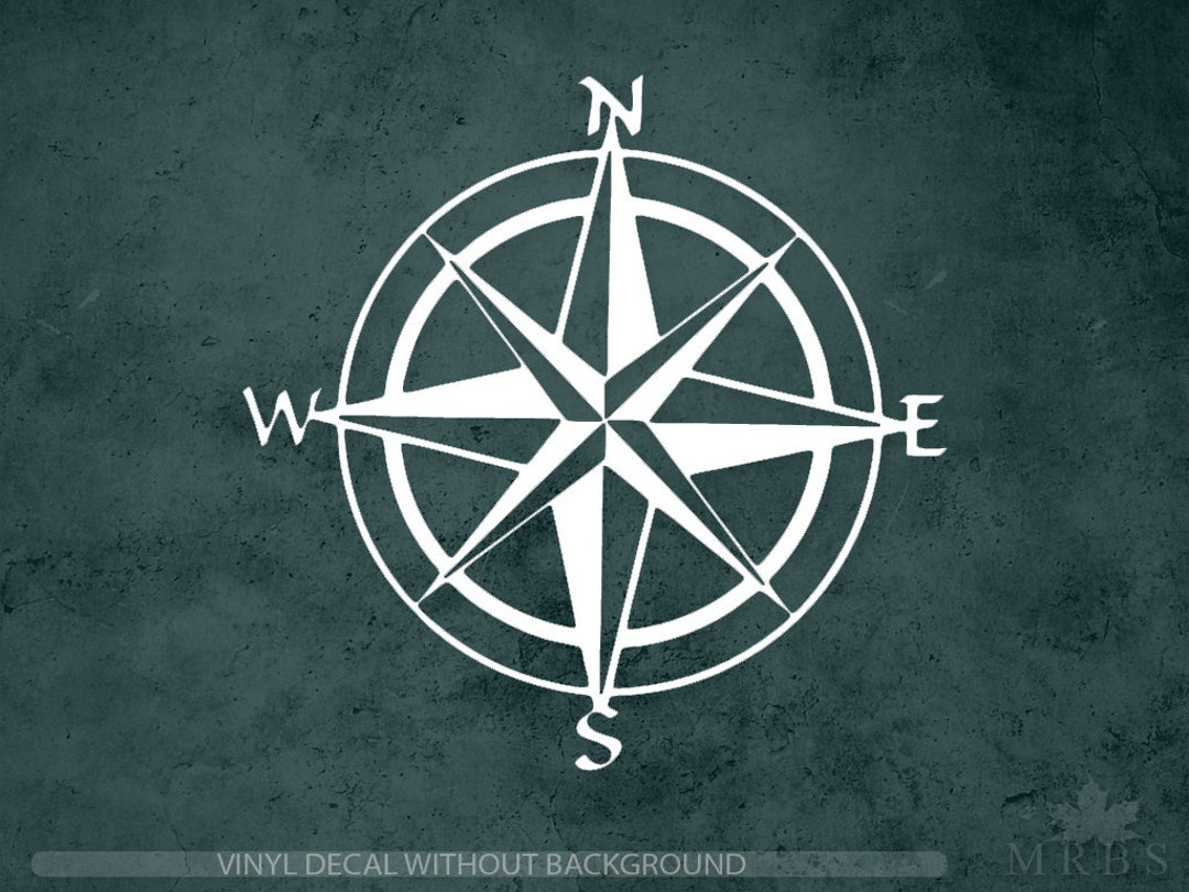 Compass Decal, Hiking Decal, Adventure Decal, Nature Decal, Nautical ...