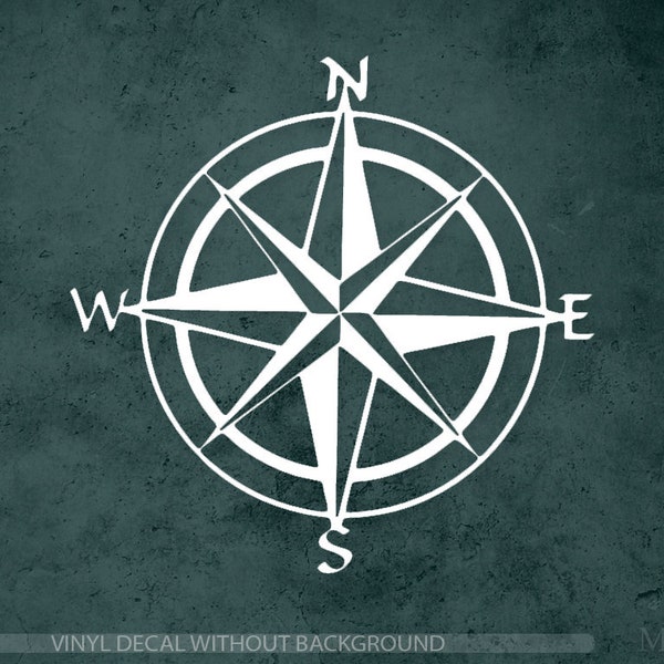 Compass Wall Decal - Etsy