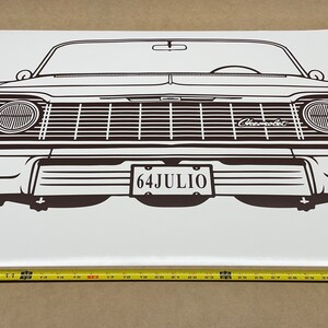 Large 1964 Impala Decal, Low Rider Vinyl Sticker, 1964 Impala Decal ...