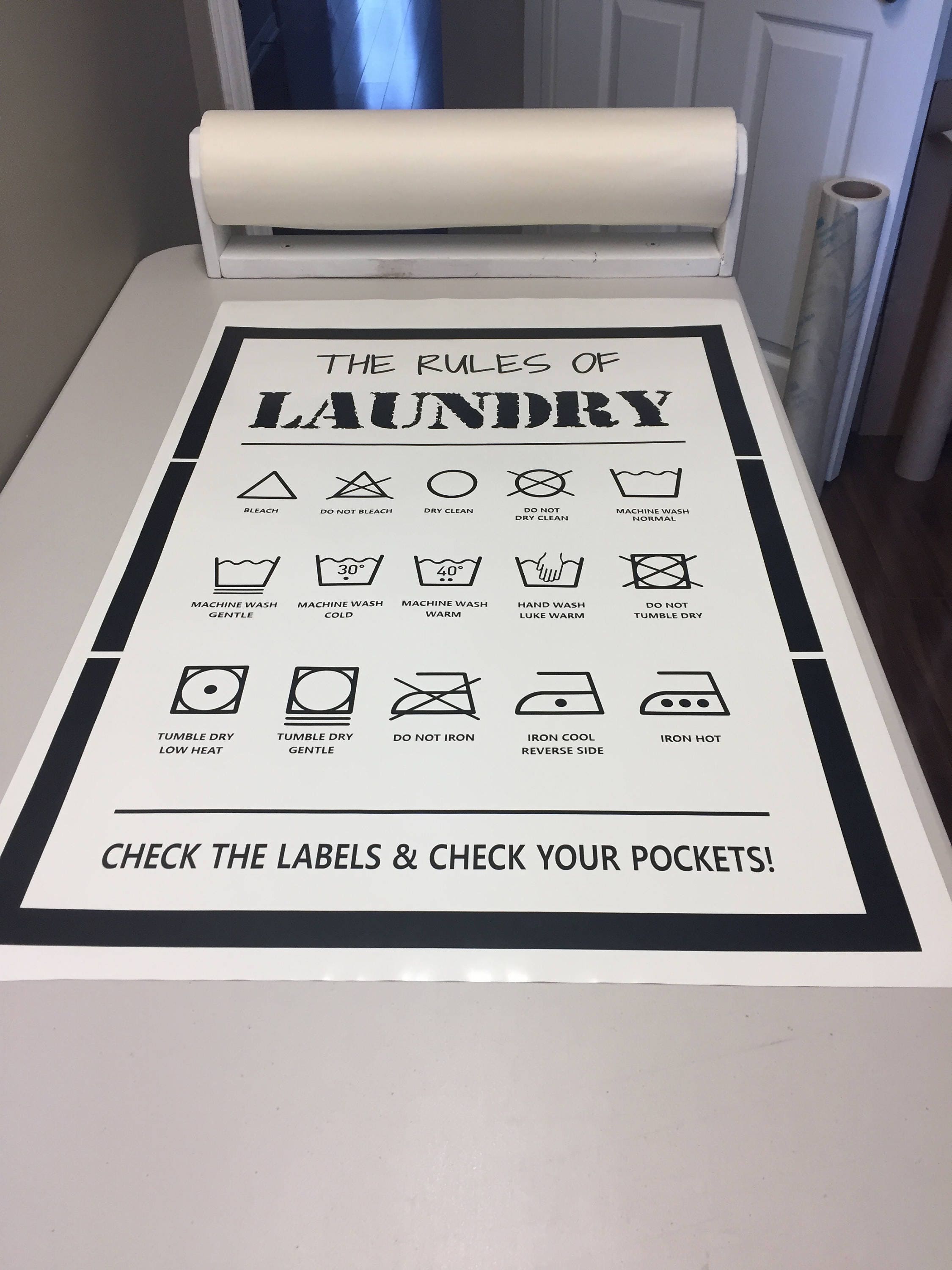 The Rules of Laundry Decals Laundry Tag Stickers Pattern - Etsy Canada
