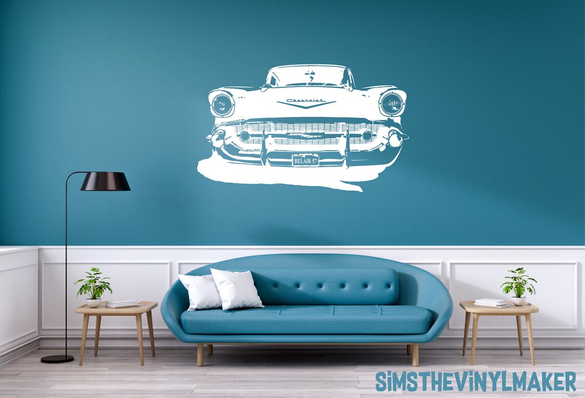 1957 Bel Air Hot Rod Vinyl Decal, Custom License Plate - Etsy Canada