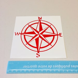 Compass Decal, Hiking Decal, Adventure Decal, Nature Decal, Nautical ...