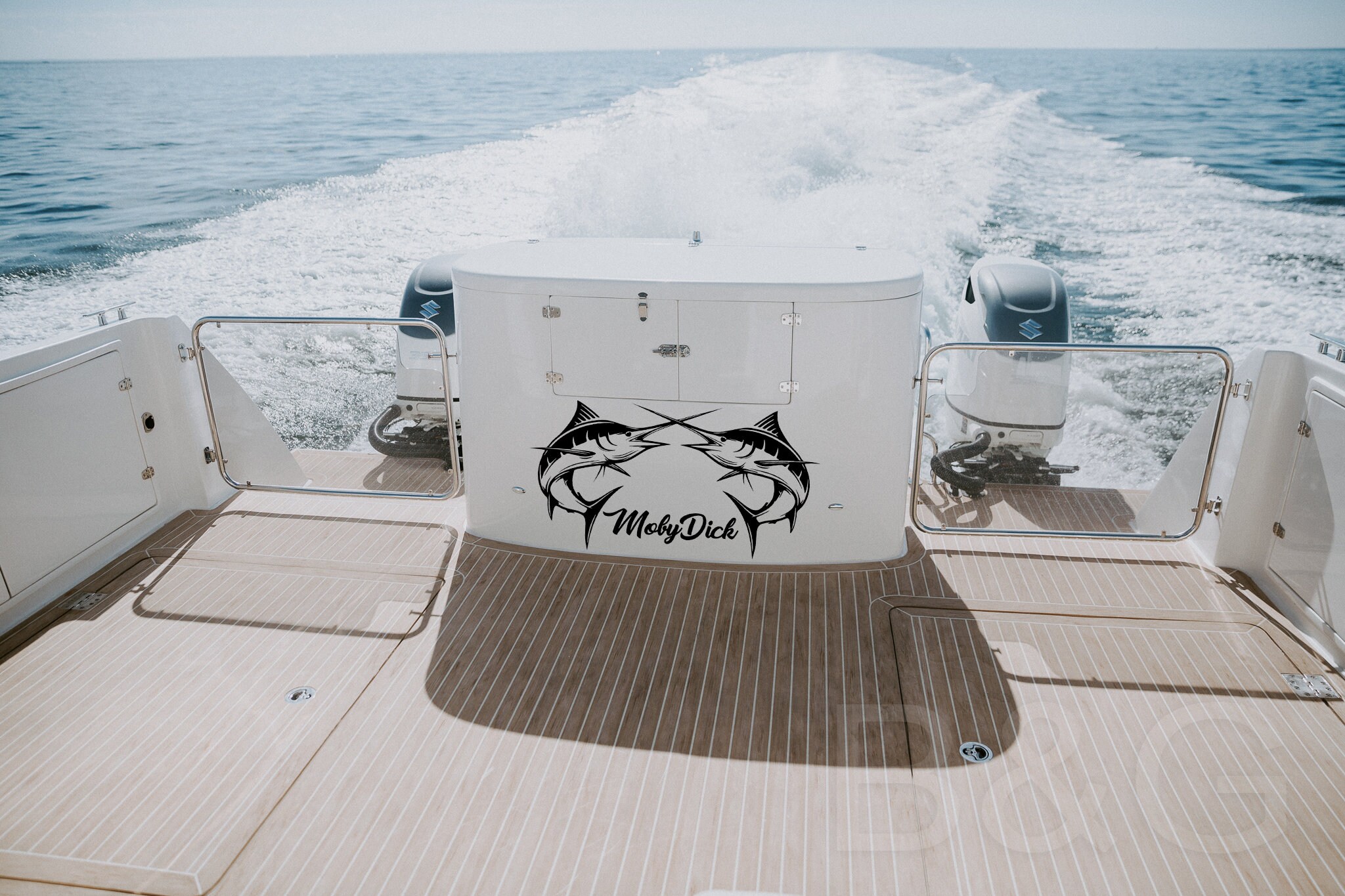 Custom Text Marlin Decal Blue Marlin Personalized Decals | Etsy