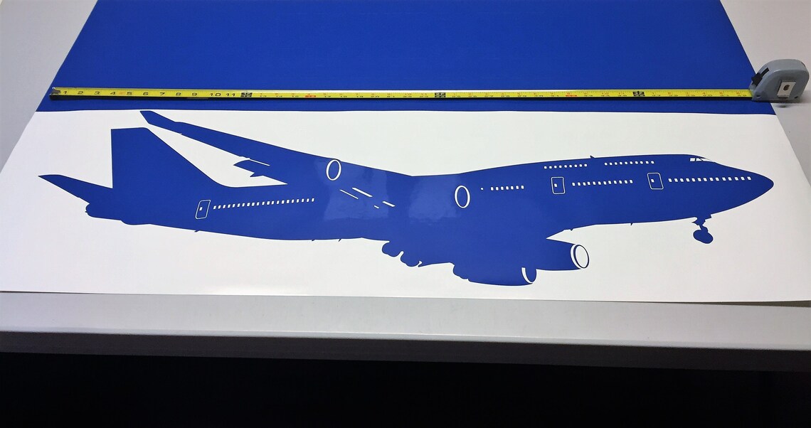 Boeing 747 airplane decal Boeing 747 vinyl sticker airplane | Etsy