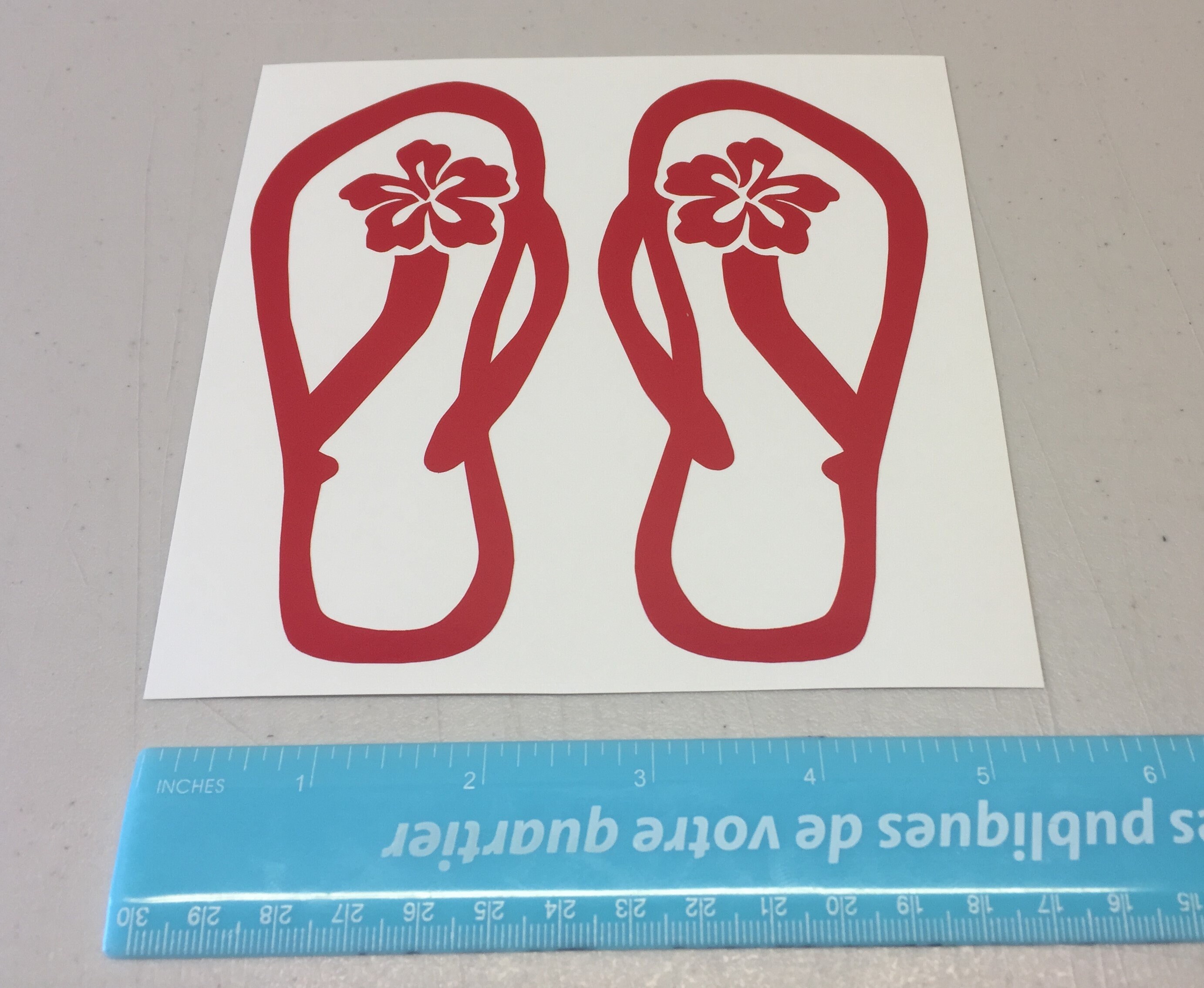 Flip Flops Decals, Beach Decal, Sandals Decal, Beach Decor, Tropical ...