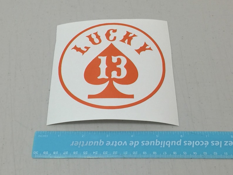 Lucky 13 Decal Chance Decal Motivational Decal Spade Decal - Etsy