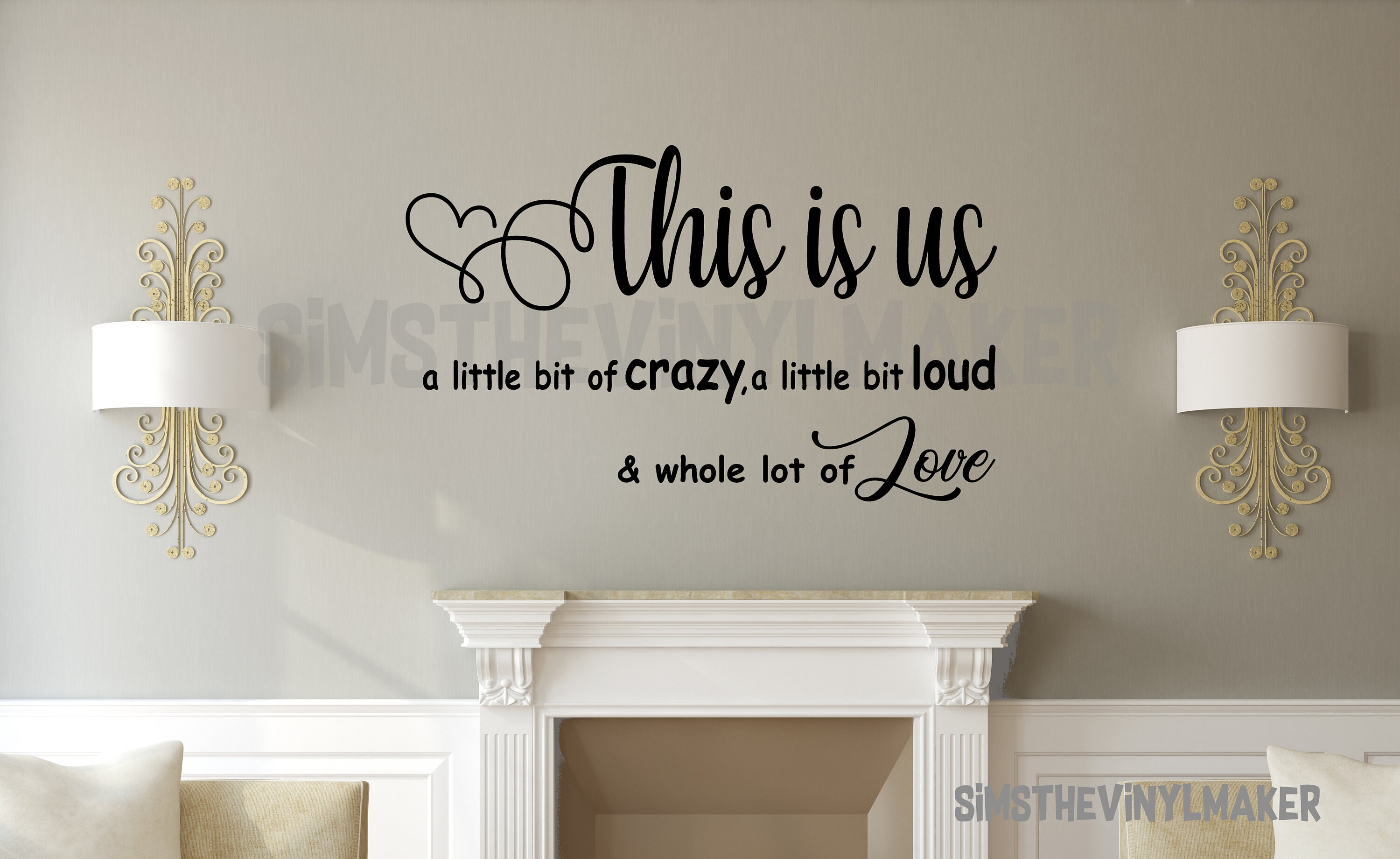 This is Us Wall Decal Family Wall Sticker This is Us Crazy - Etsy
