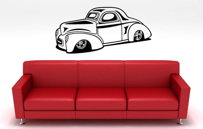 Large Hot Rod Decal Hot Rod Vinyl Sticker 40's Willys | Etsy