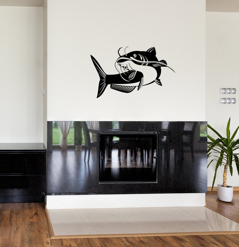 Catfish Wall Decal Catfish Vinyl Sticker Koi Fish Home Art - Etsy