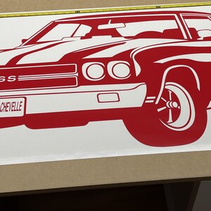 Chevelle SS Decal, Large Muscle Car Decal, 1970 Chevelle Sticker ...
