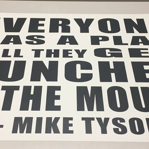 Mike Tyson Decal, Motivational Quote Decor, Boxing Quote Vinyl Decal ...