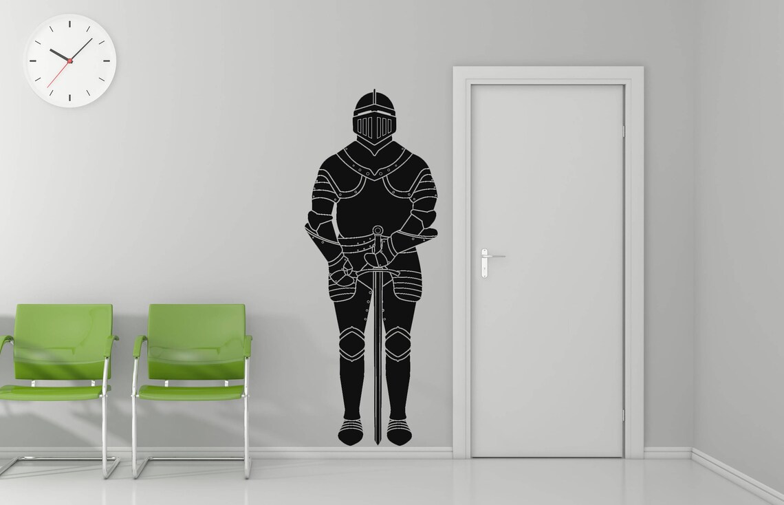 Giant Knight in Armor Decal Fantasy Knight Wall Art Sticker | Etsy