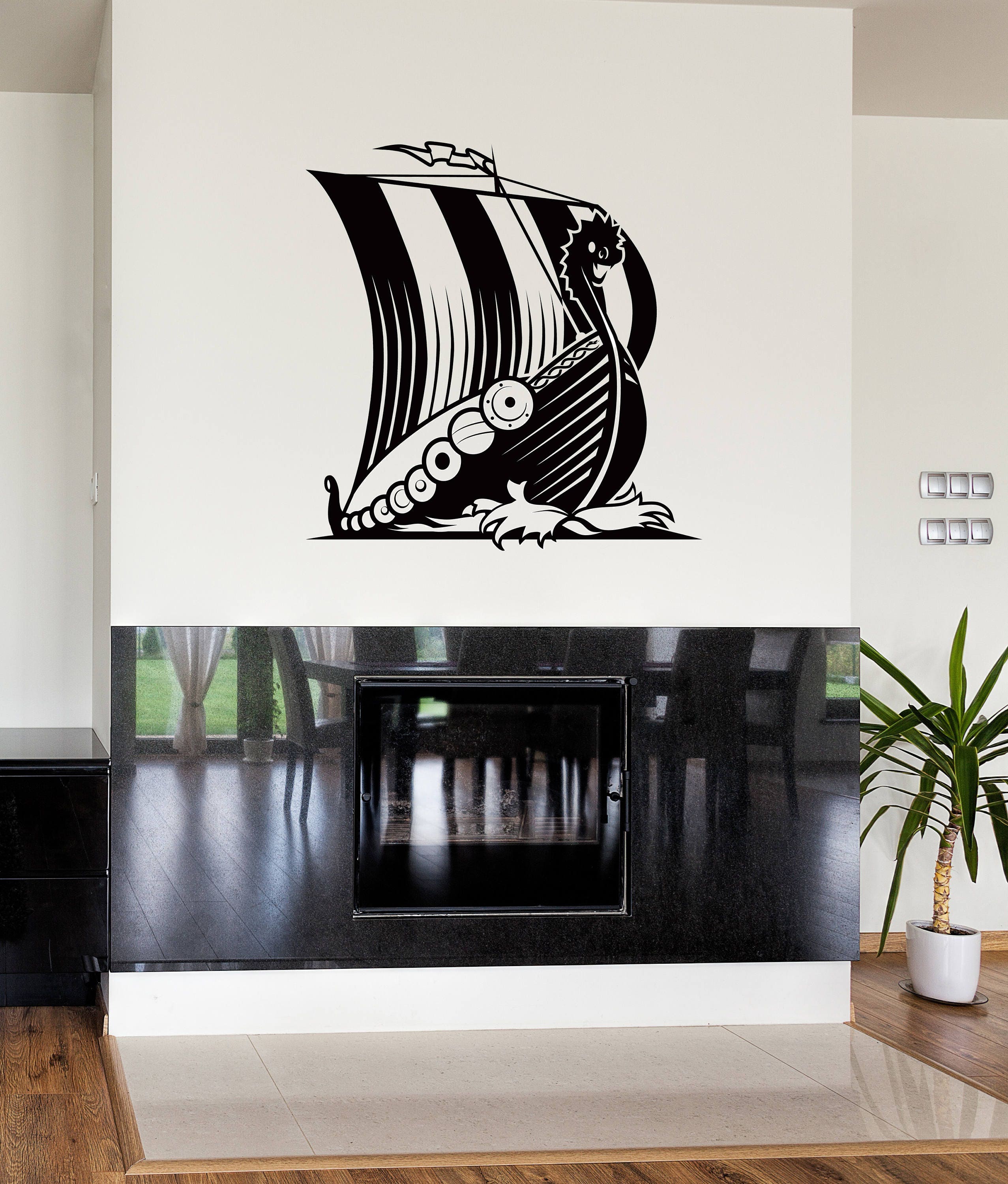 Viking ship decal viking ship vinyl sticker viking boat | Etsy