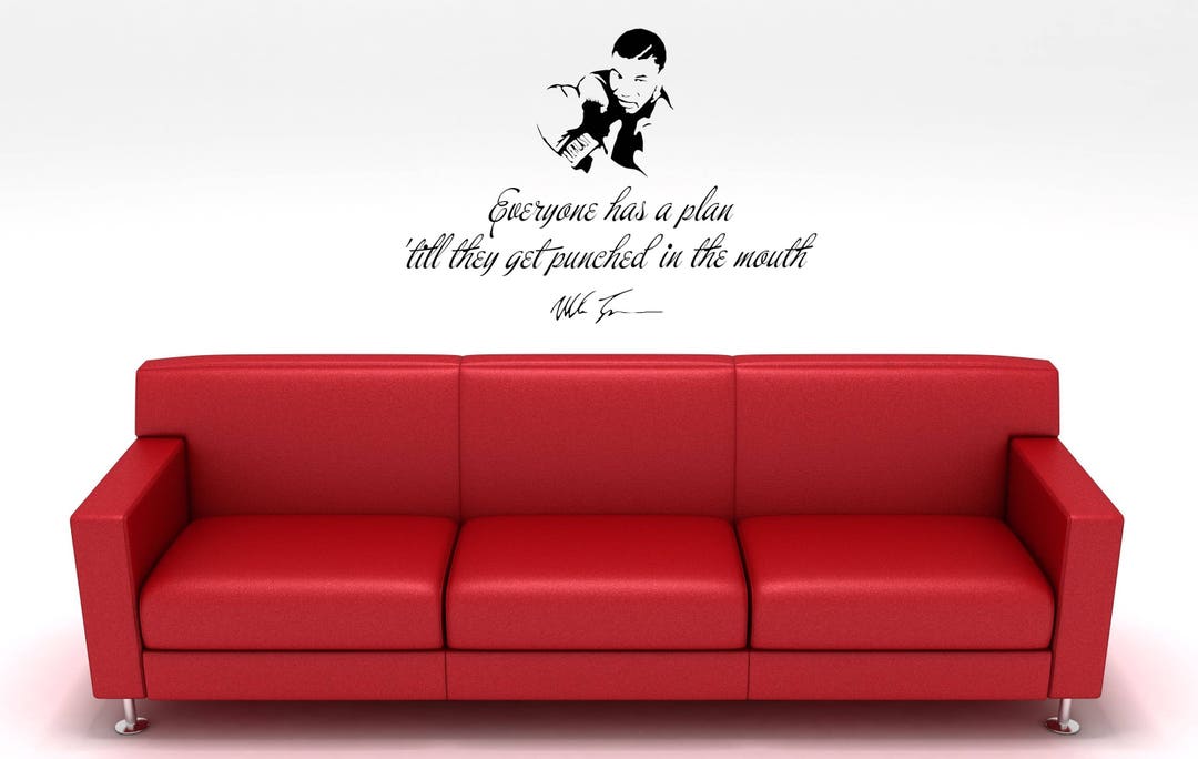 Mike Tyson Decal, Motivational Quote Decor, Boxing Wall Vinyl Decal ...