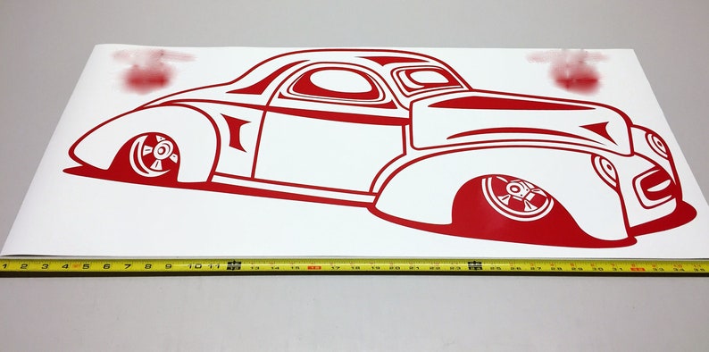 Large Hot Rod Decal Hot Rod Vinyl Sticker 40's Willys | Etsy