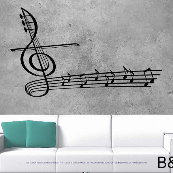 Music Notes Decal - Etsy