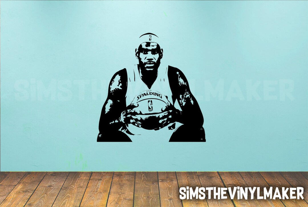 Basketball Decal | Lebron James Decal | Mancave Basketball Decor ...