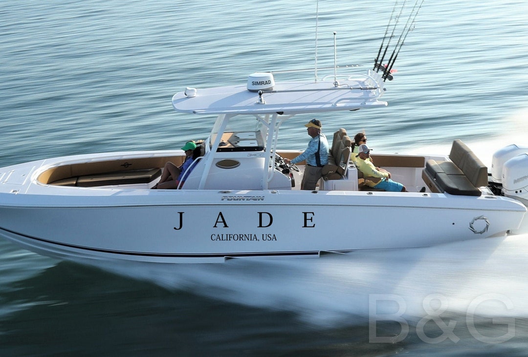 Custom Boat Name Decal | Boat Name Personalized Decals | Marine ...