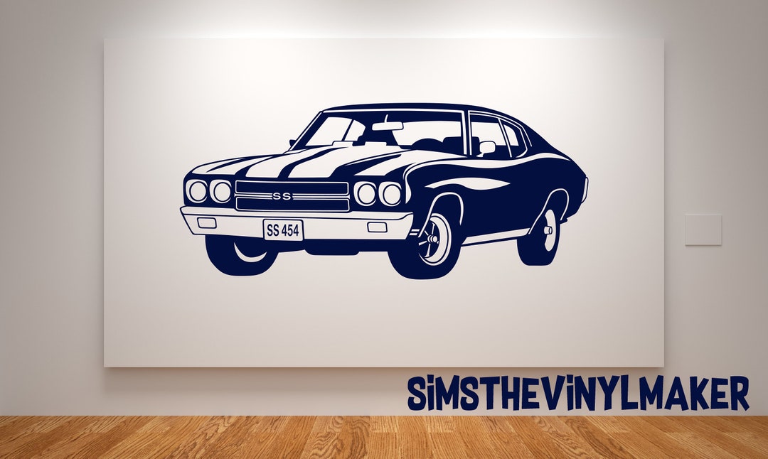 Chevelle SS Decal, Large Muscle Car Decal, 1970 Chevelle Sticker ...