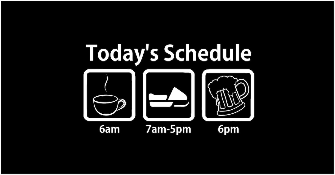 Today's Schedule Decal, Pictogram Vinyl Decal, Ski-doo Sticker, Hiking ...