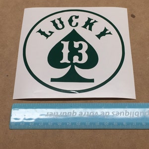 Lucky 13 Decal, Chance Decal, Motivational Decal, Spade Decal, Car ...