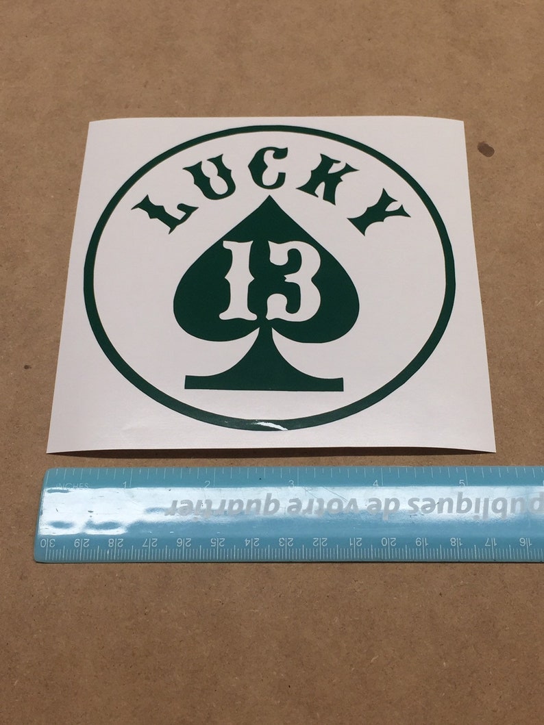 Lucky 13 Decal Chance Decal Motivational Decal Spade Decal | Etsy