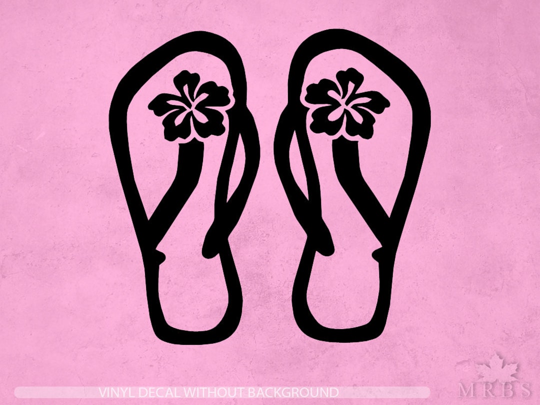 Flip Flops Decals, Beach Decal, Sandals Decal, Beach Decor, Tropical ...