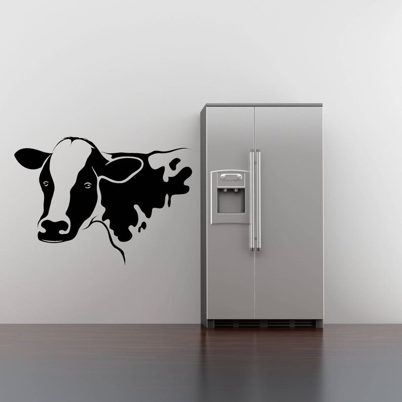 Cow Decal cow vinyl sticker cow head Decal agriculture | Etsy