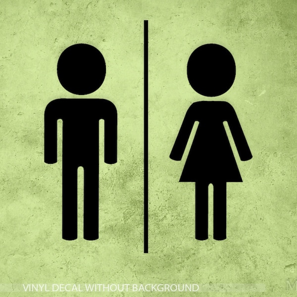 Male Female Bathroom Sign - Etsy