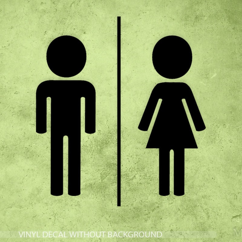 Bathroom Male and Female Signs - Etsy