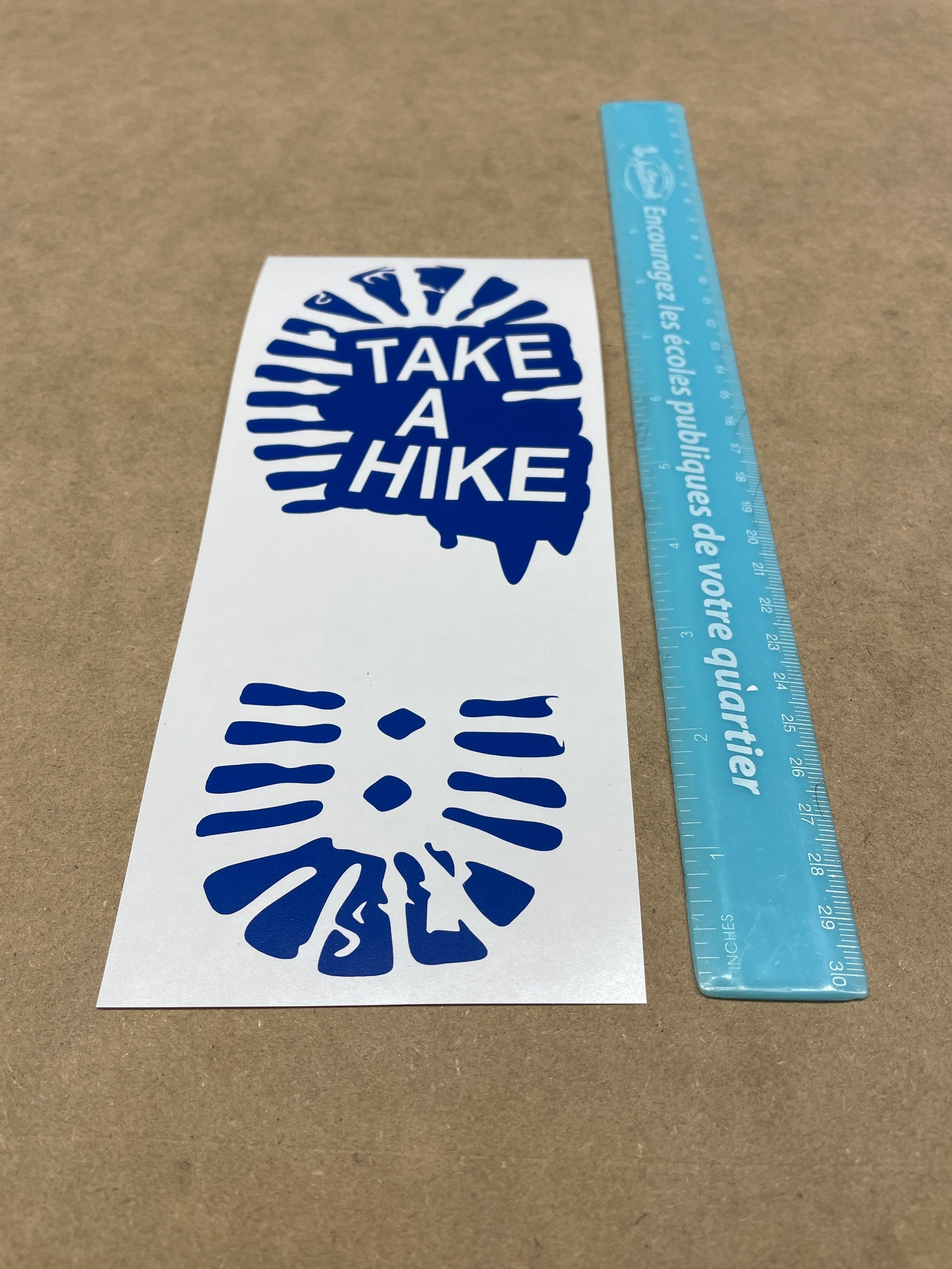 Hiking Decal Take a Hike Trail Boot Footprint Adventure - Etsy