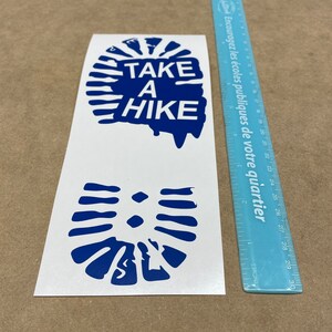 Hiking Decal, Take a Hike, Trail Boot Footprint, Adventure Decal ...