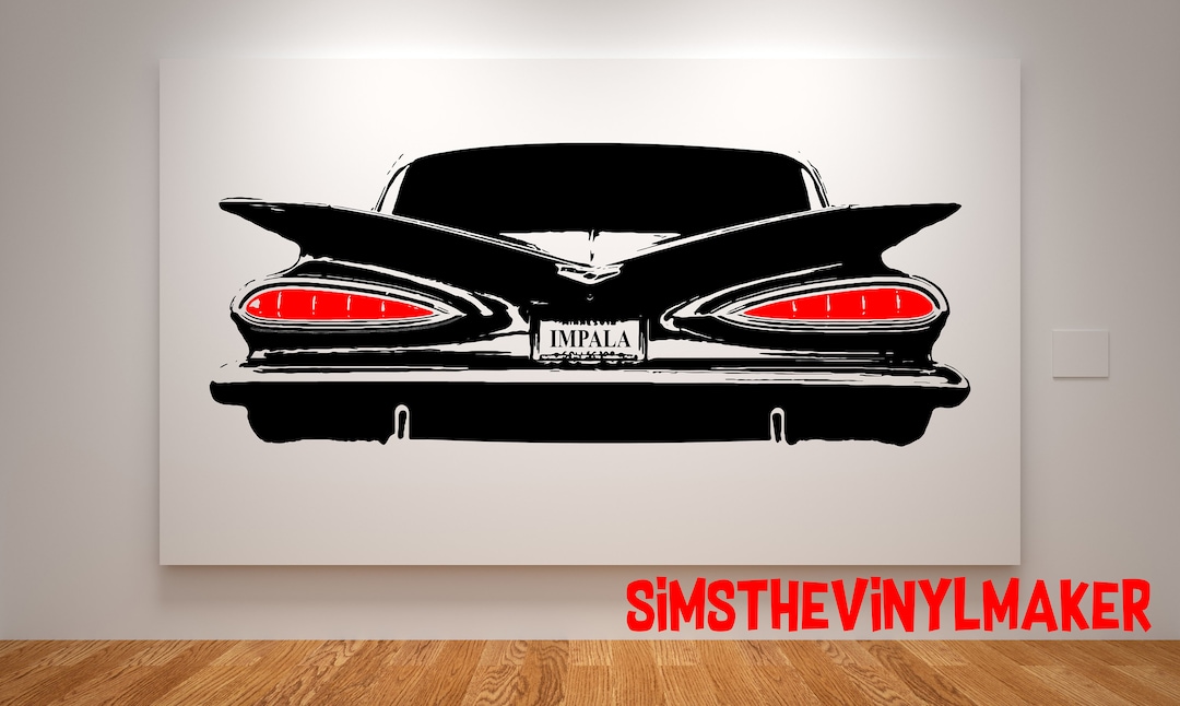 Large Hot Rod Decal, Hot Rod Vinyl Sticker, 1959 Impala Decal, Hot Rod ...